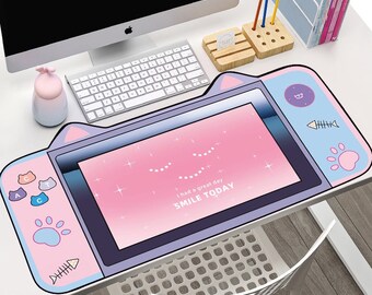 Cute Oversized Cat Ear Keyboard and Mouse Pad - Etsy