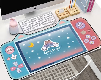Cute Oversized Cat Ear Keyboard and Mouse Pad - Etsy
