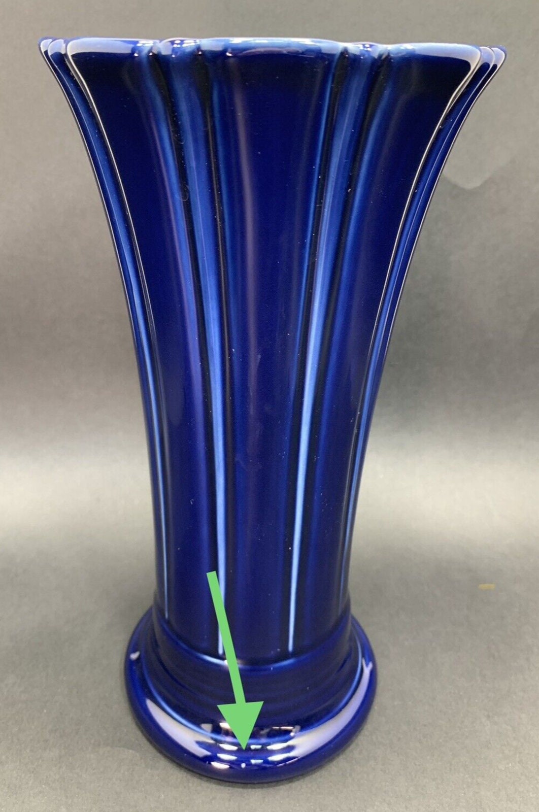 Fiesta 9.5 Flower Vase Cobalt Blue Original 1936-1946 Flared Homer ...