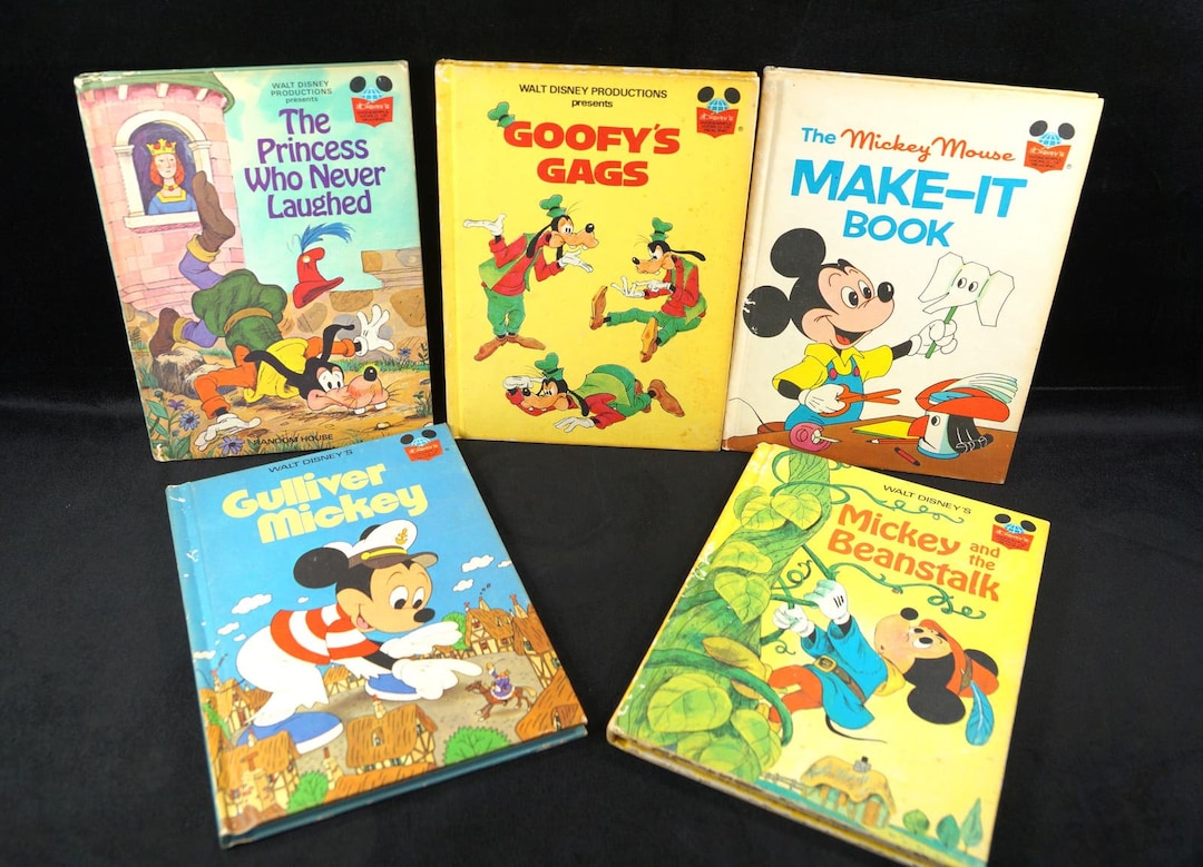 Mickey and Goofy Books, Vintage 1970s, Disney Wonderful World of ...