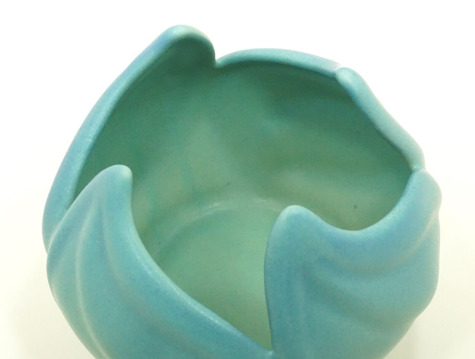 Van Briggle Pottery Lotus Leaf / Tulip Bowl or Planter in Turquoise ...