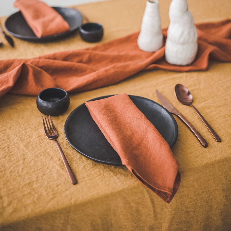 Burnt Orange Napkins - Etsy