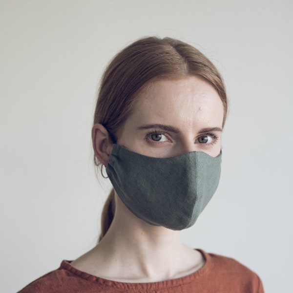 Linen Face Mask - Etsy
