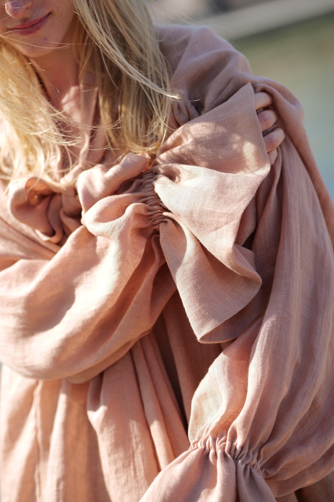 Linen Blouse: Boho Glam Top With Billowy Sleeves - Etsy