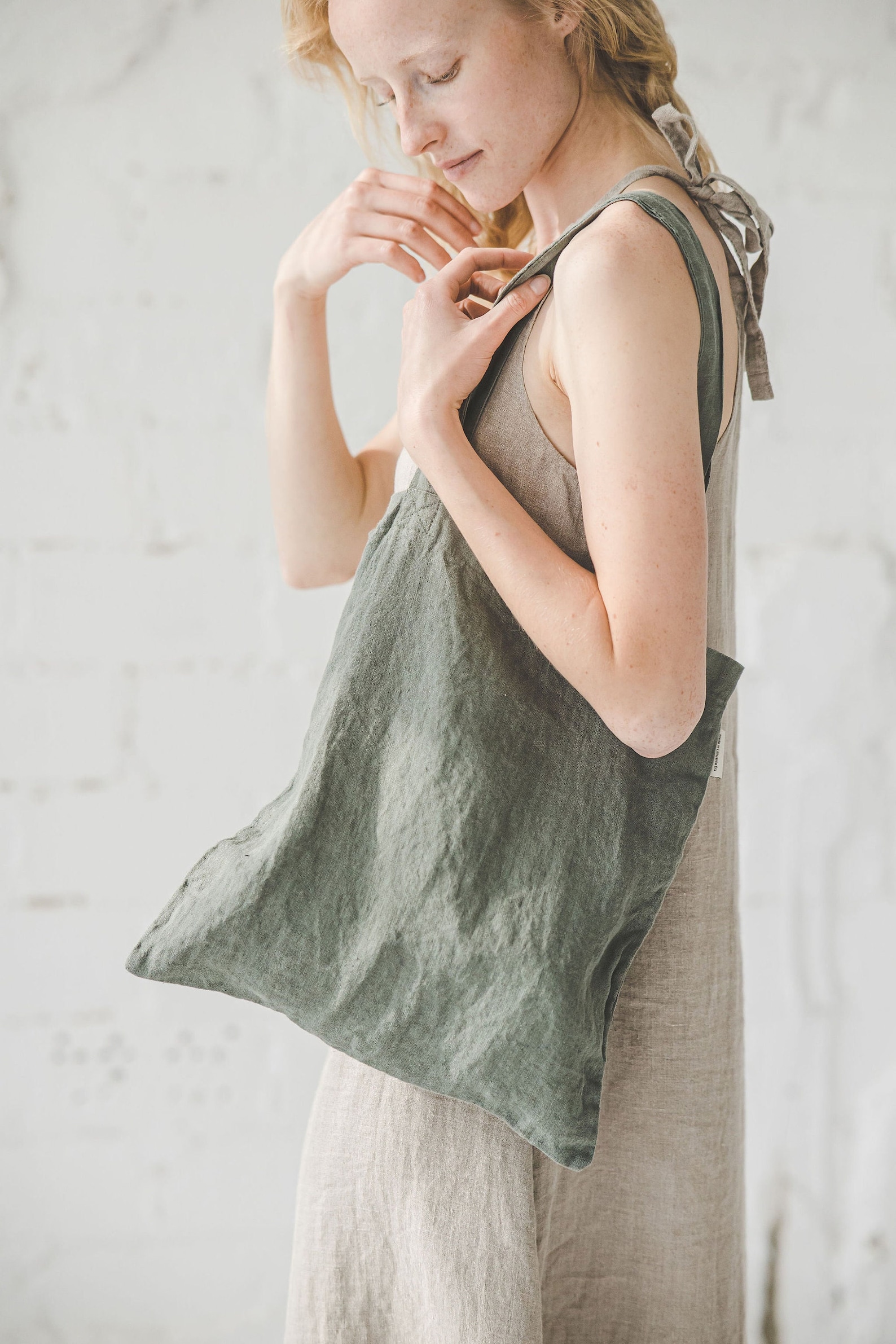 Linen Tote Bag in Various Colors / Handmade Gift Idea / - Etsy