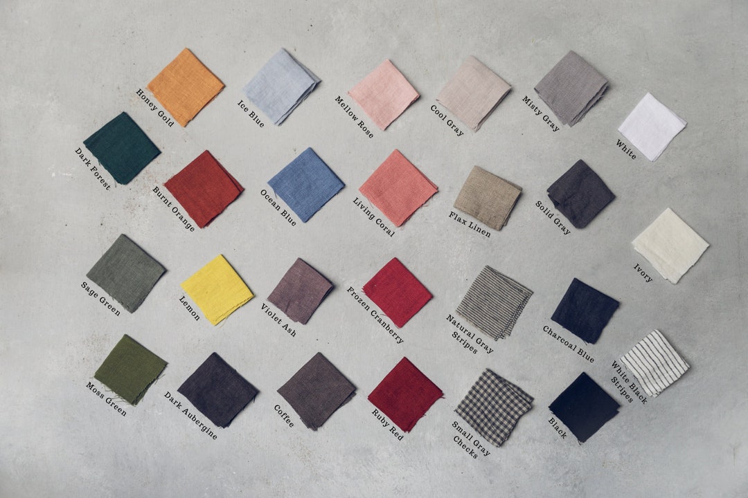 Linen Fabric Samples Swatches for Home Decor and Clothing / Old Linen ...