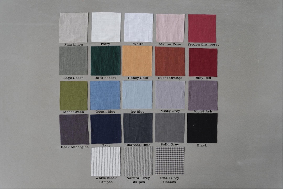 Linen Fabric Samples Swatches for Home Decor and Clothing / Old Linen ...