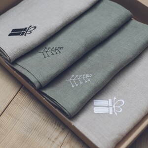 Embroidered Table Linen Napkins Set of 4, 6, 8 / Housewarming Gift ...