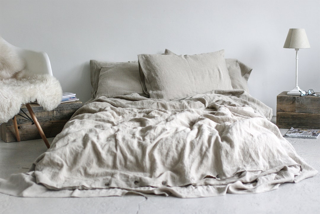 Linen Bedding Set, Natural Bed Linen Set, Soft Linen Bedding, Linen ...