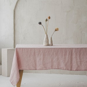 Linen Tablecloth in Various Colors / Table Linen Decor / Handmade Linen ...