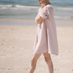 Linen Mini Summer Dress Lily in Light-weight Linen - Etsy