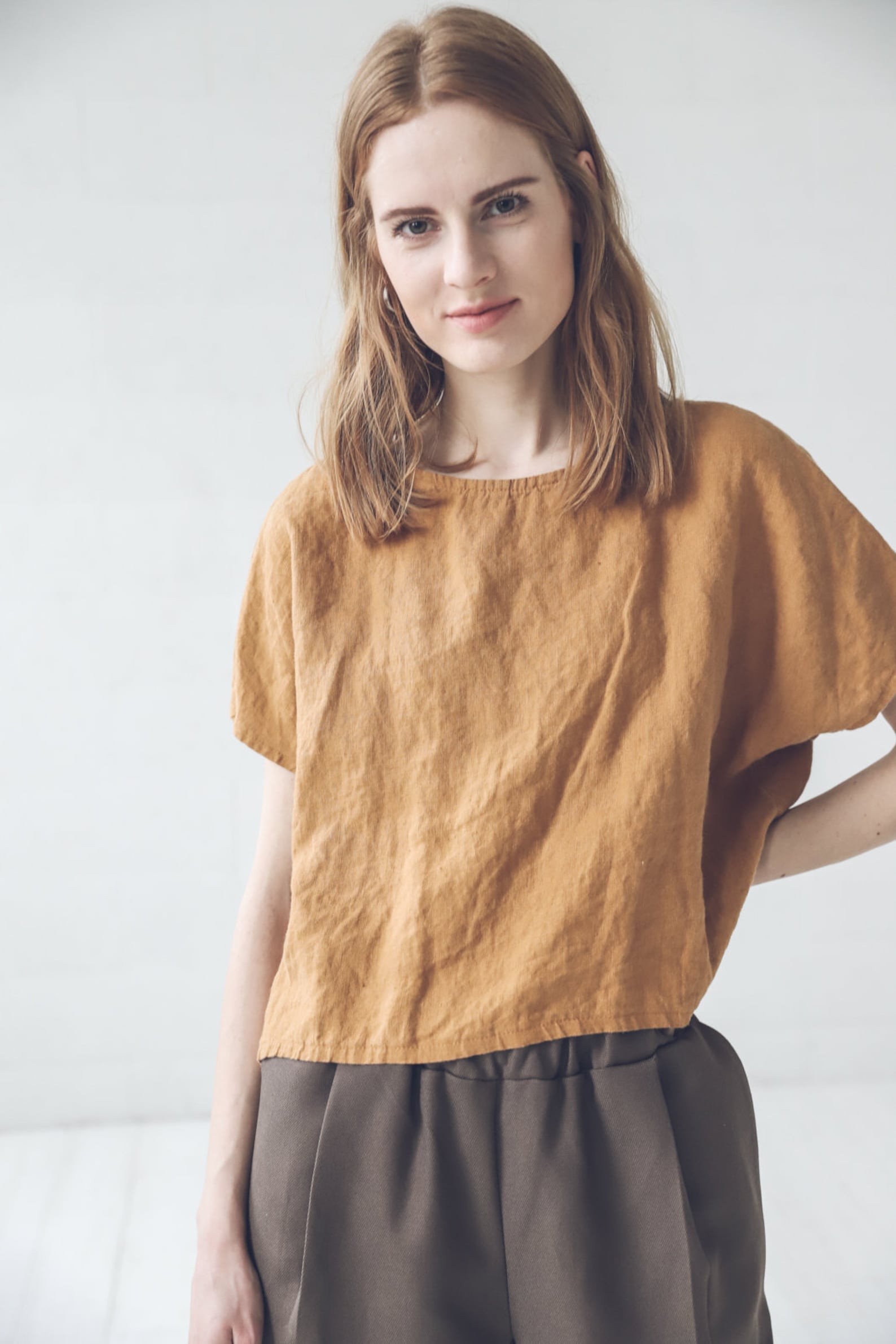 Loose Linen Top / Oversized Linen Tee / Blouse for Women - Etsy