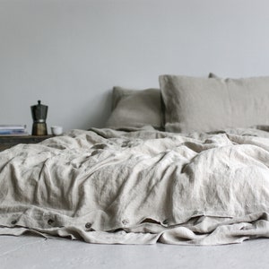 Linen Bedding Set, Natural Bed Linen Set, Soft Linen Bedding, Linen ...