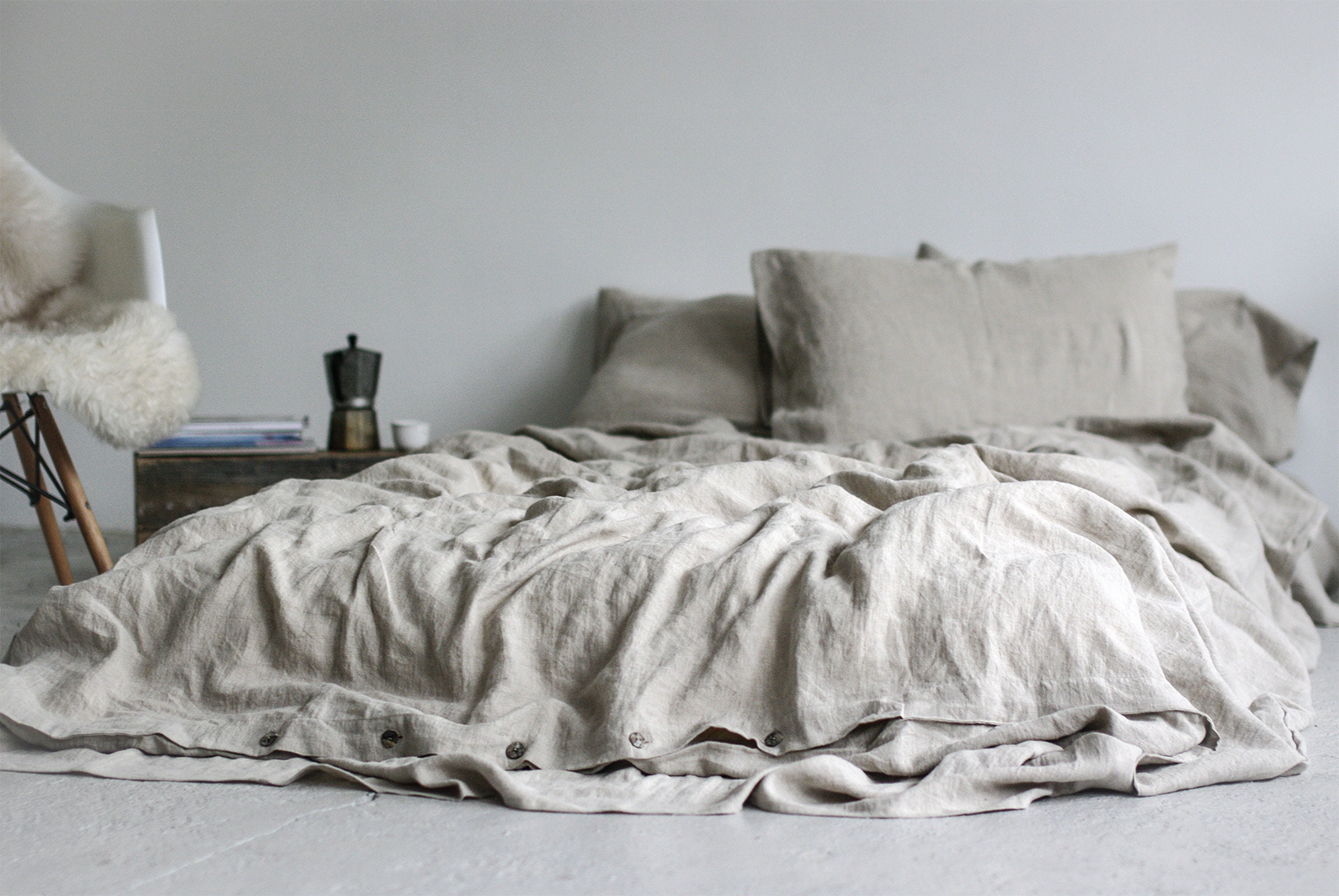 Linen Bedding Set Natural Bed Linen Set Soft Linen Bedding | Etsy