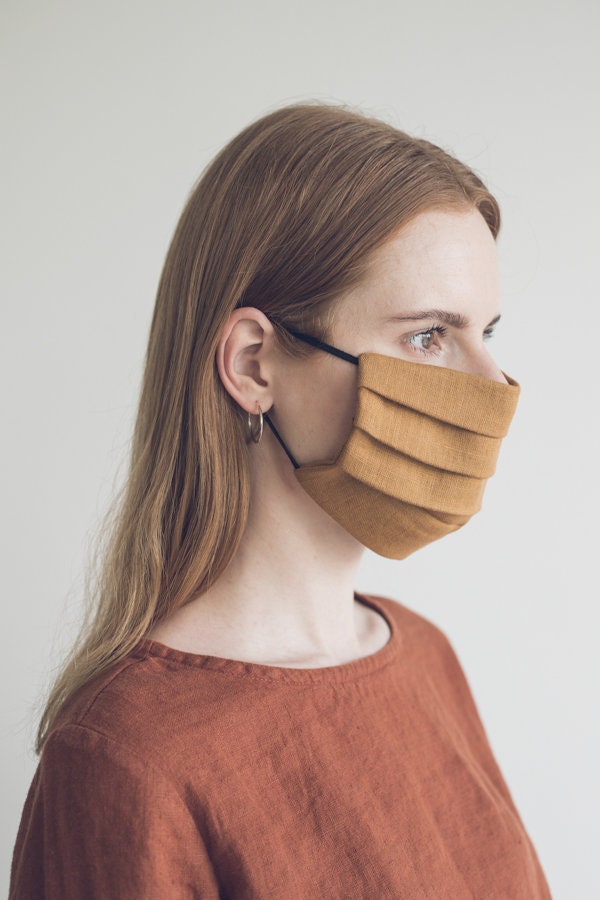 Protective Face Mask 100% Linen Reusable / Linen Face Mask 4 | Etsy