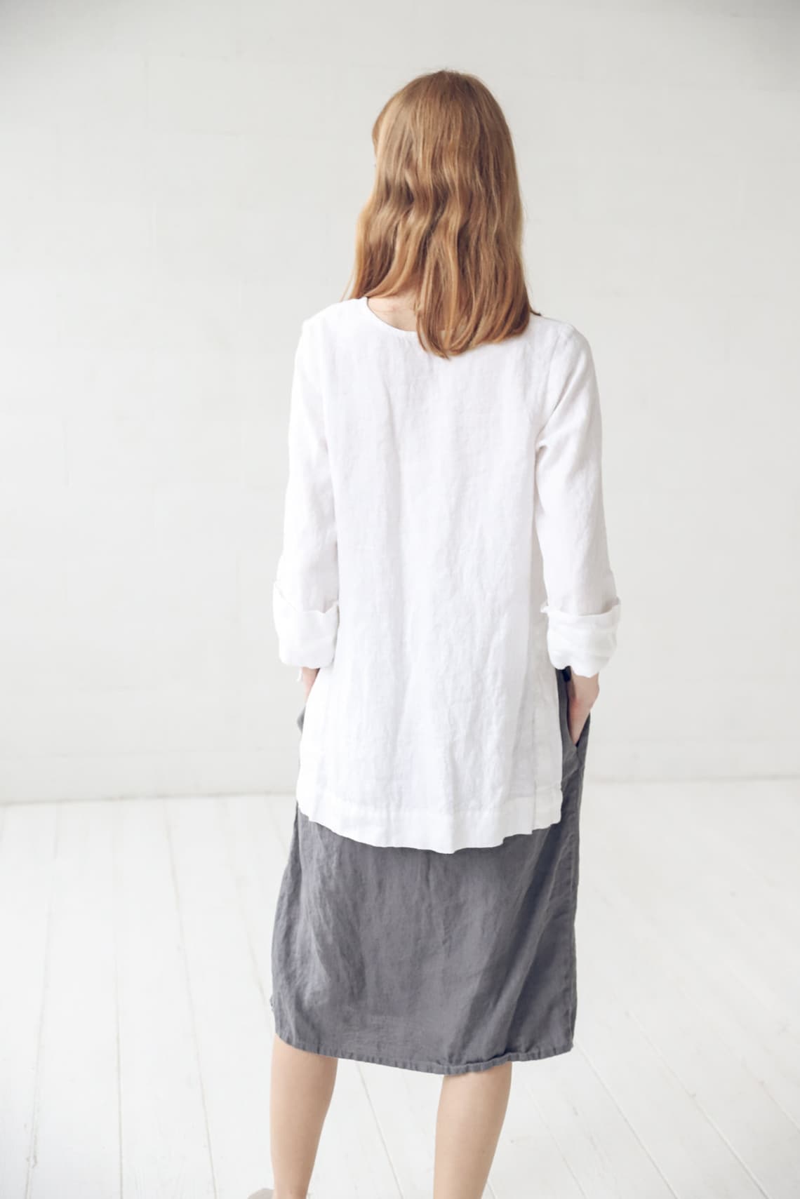 Classic White Linen Blouse Elegant Linen Top Linen Top for - Etsy