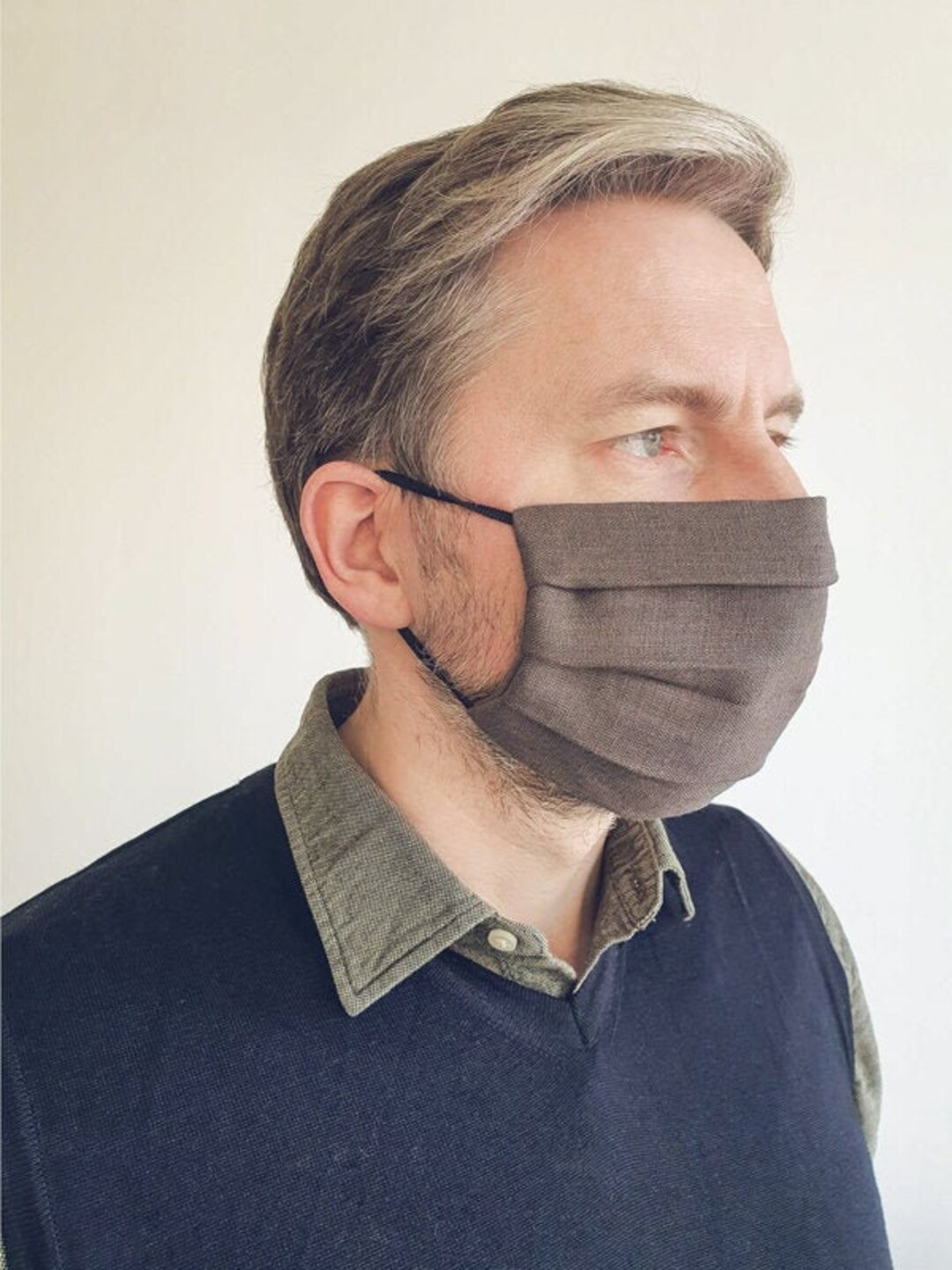 Linen Face Mask With Filter Pocket / Washable Face Mask / Protective ...