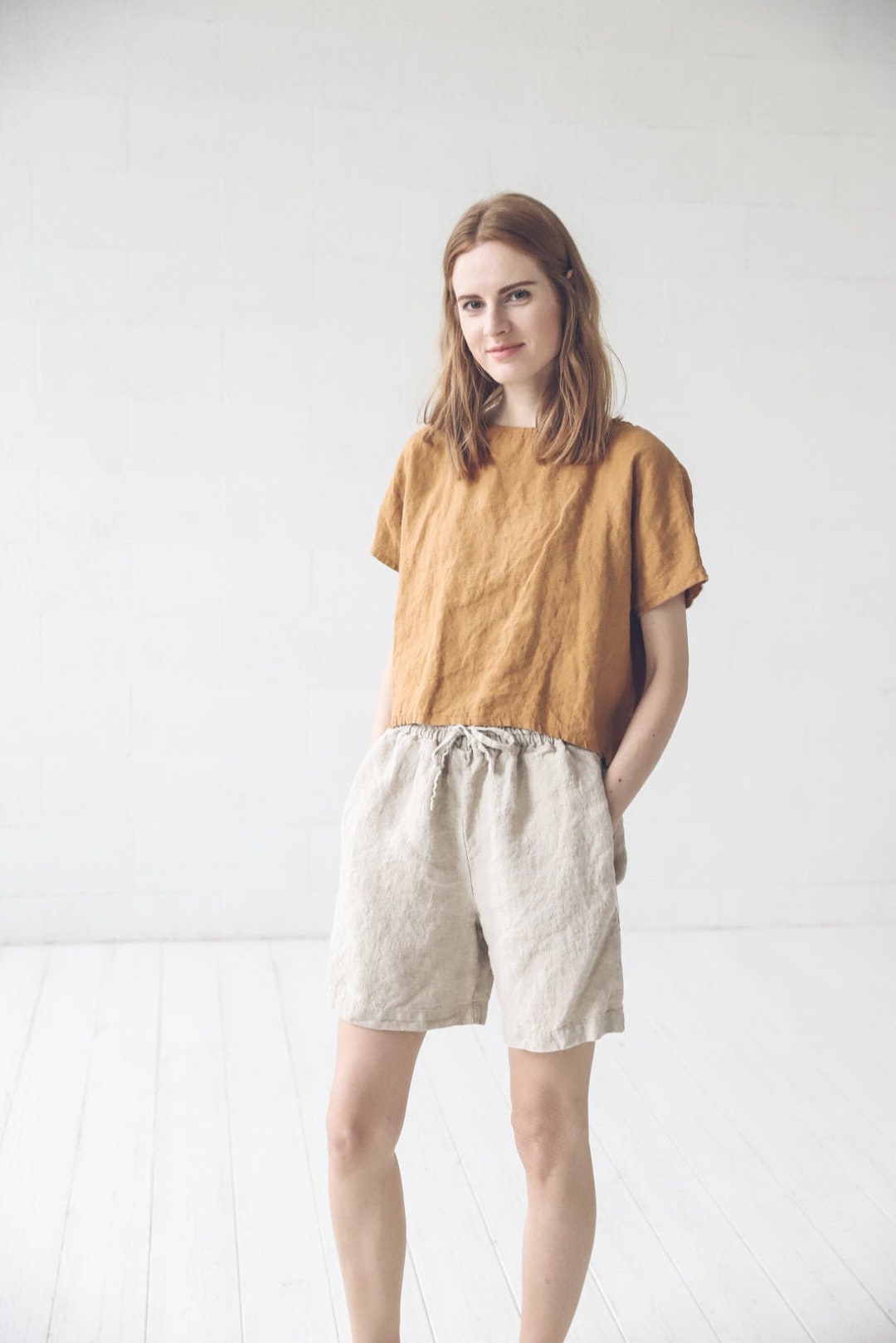 Loose Linen Top / Oversized Linen Tee / Blouse for Women - Etsy