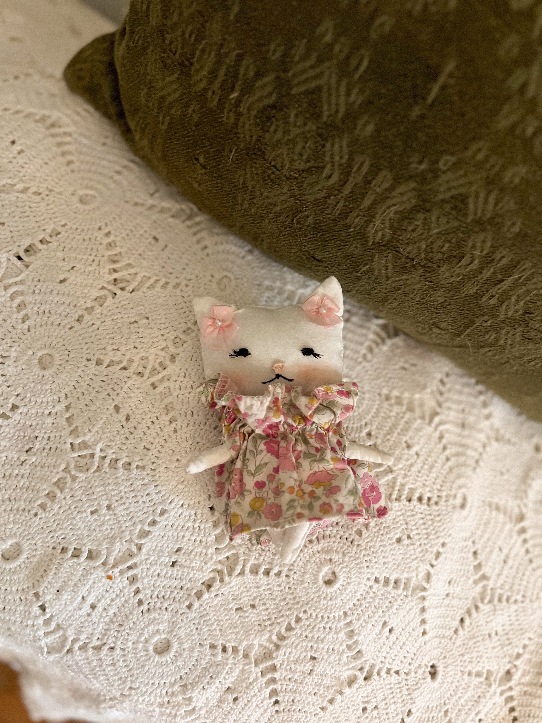 Small Kitten Doll With Dress - Etsy