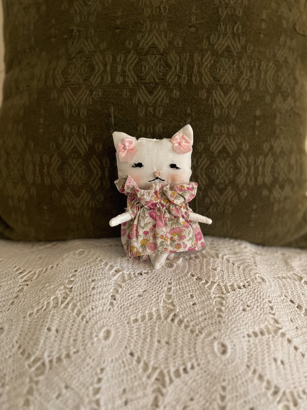 Small Kitten Doll With Dress - Etsy