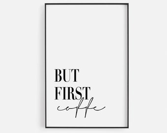 First Coffee Print | Etsy