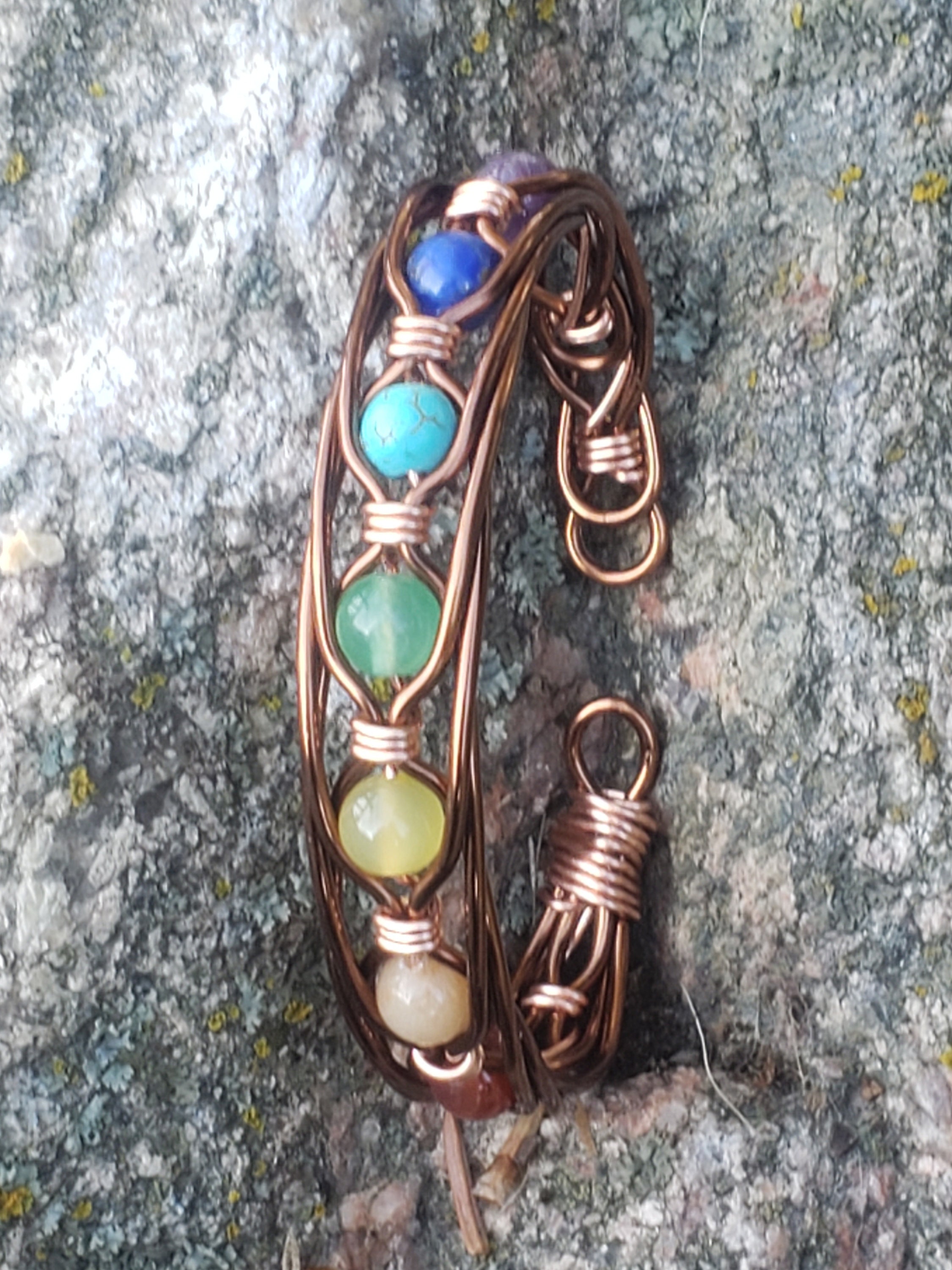 Copper Chakra Bracelet - Etsy Canada