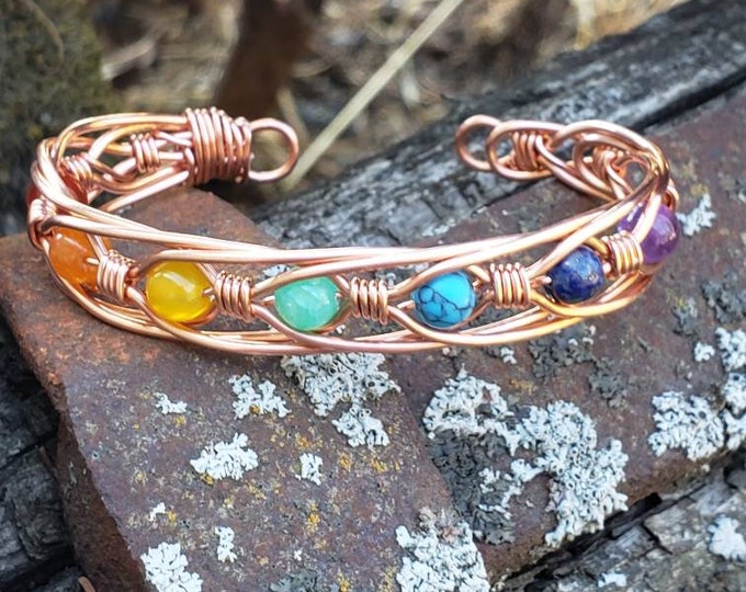 Copper Chakra Bracelet - Etsy
