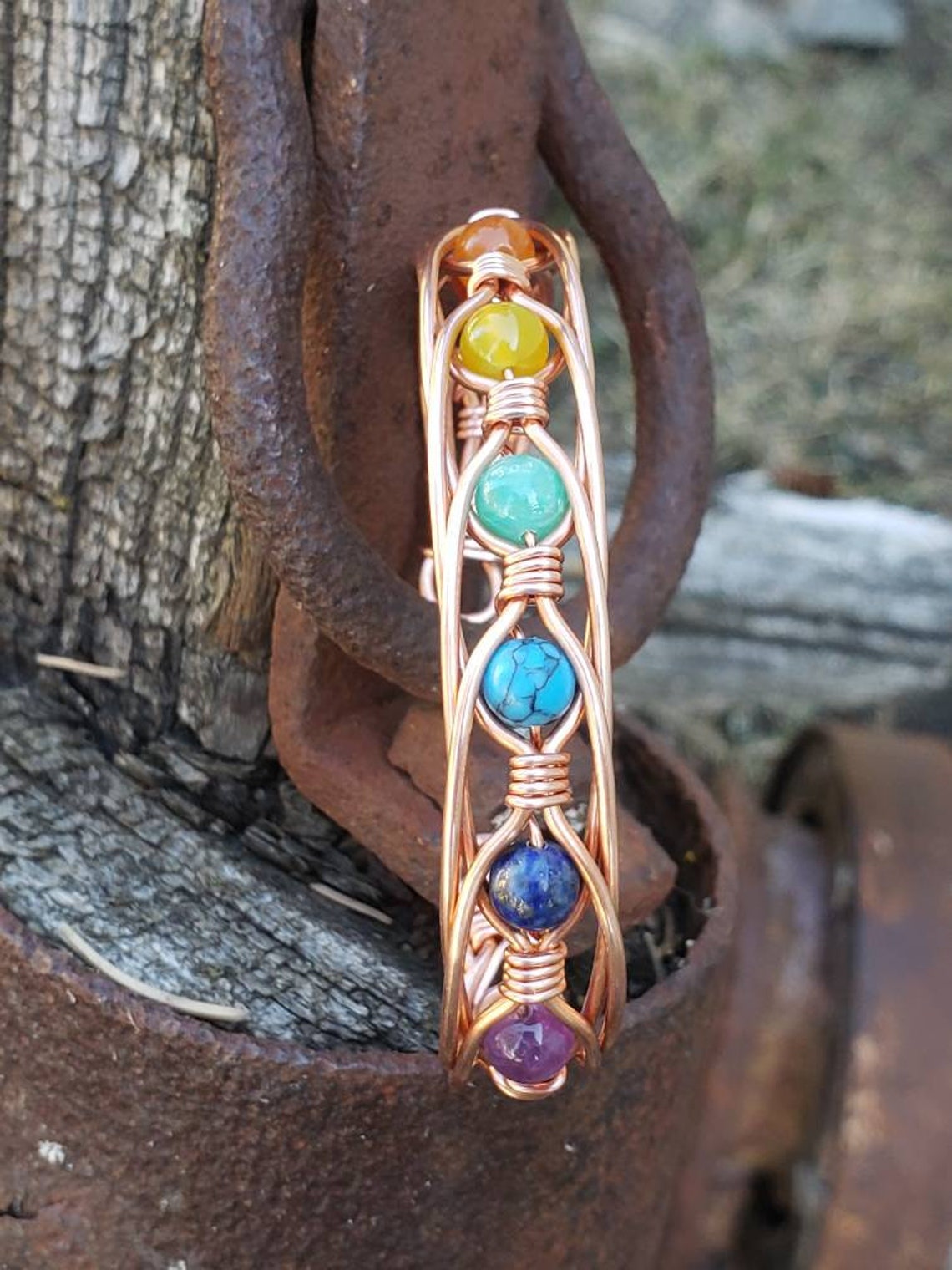 Copper Chakra Bracelet - Etsy