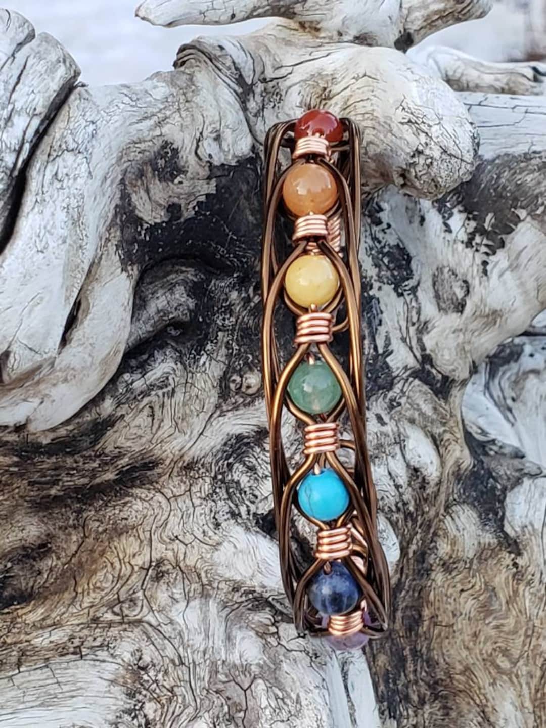 Copper Chakra Bracelet - Etsy