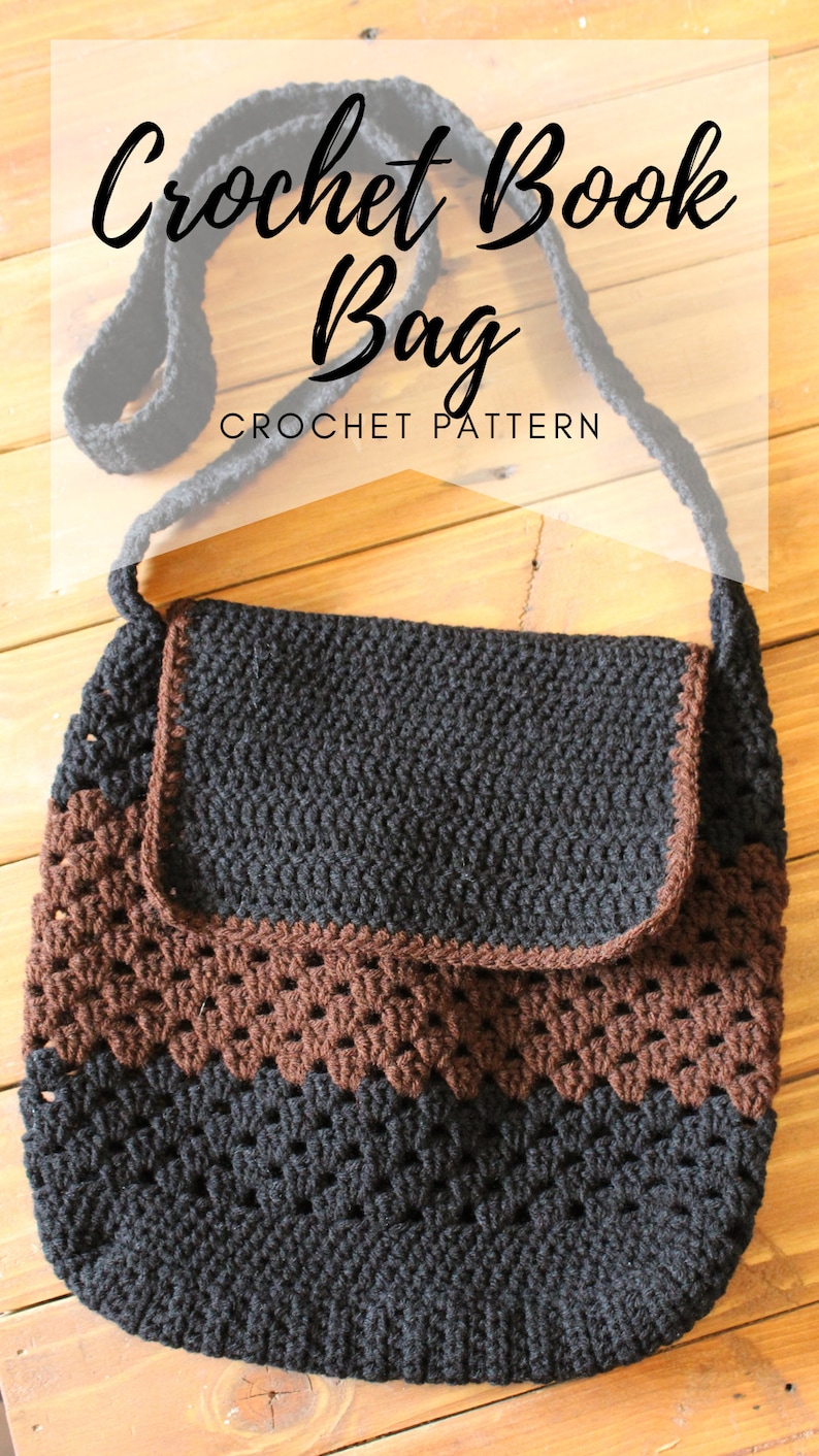 Crochet Book Bag Pattern - Etsy