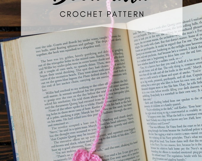 12 Designs Filet Crochet Bookmarks Vintage Crochet Pattern PDF Heart ...