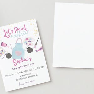 Artsy Birthday Invitation Template: Painting Pottery Party (digital ...