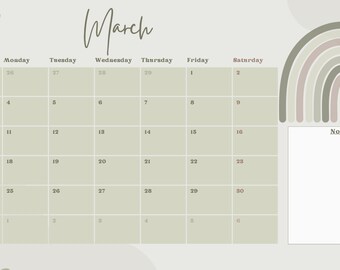 Fun Picnic 2024 Printable Calendar, 2024 Year Calendar, A3 Calendar ...
