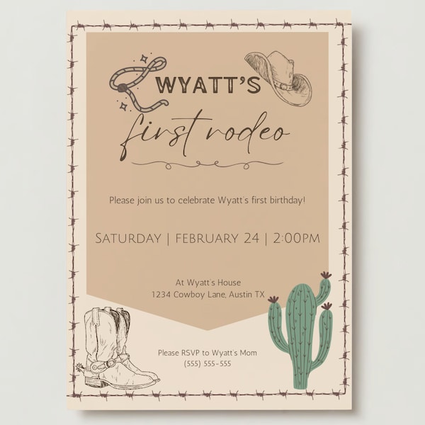 First Rodeo Birthday - Etsy