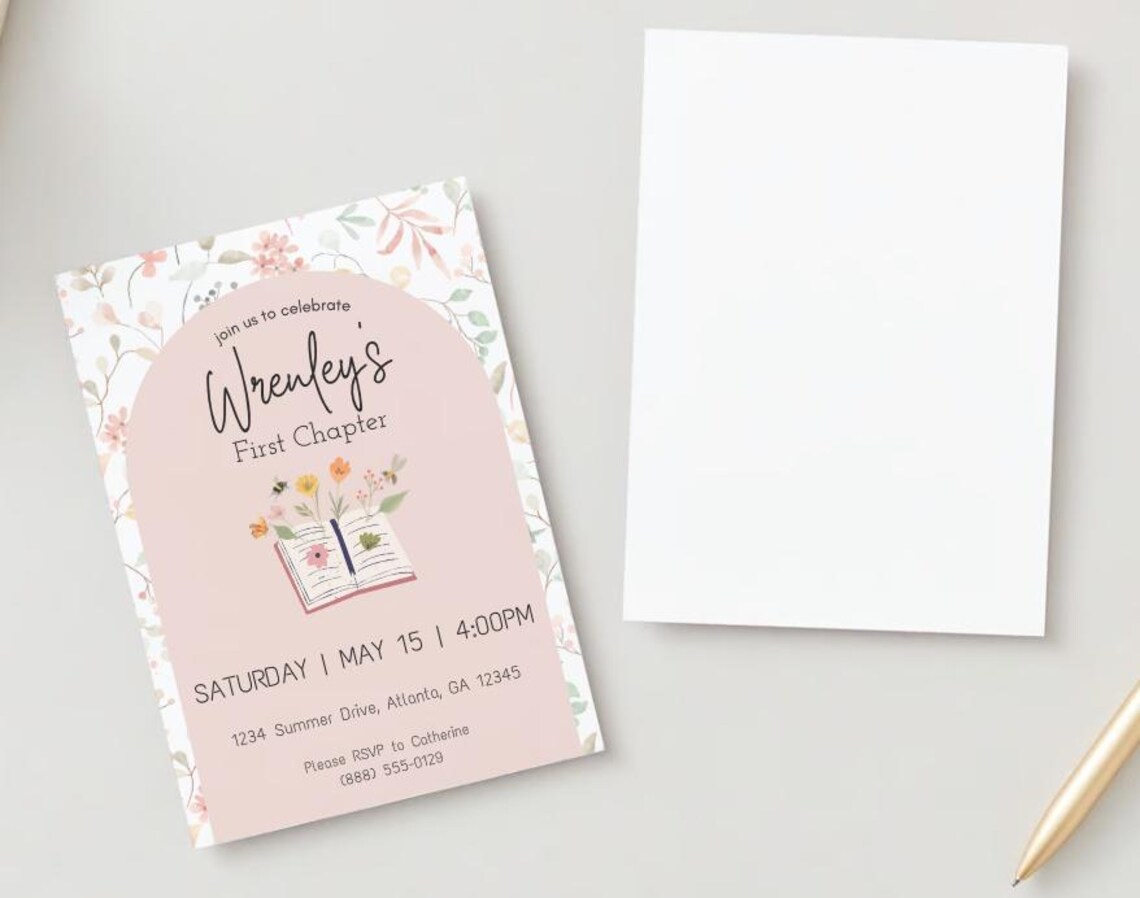 First Birthday Invitation | Storybook 1st Birthday | Book Theme Party ...