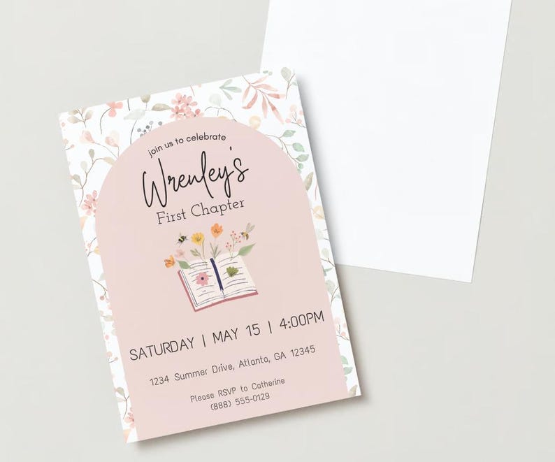 First Birthday Invitation | Storybook 1st Birthday | Book Theme Party ...