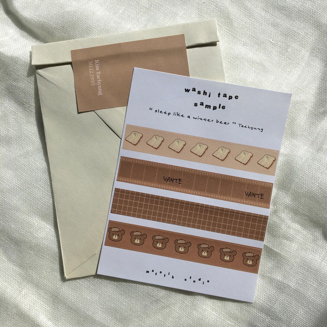 BTS Members Aesthetic Washi Sample Sheet Jooncore Washi Tape Sheet ...