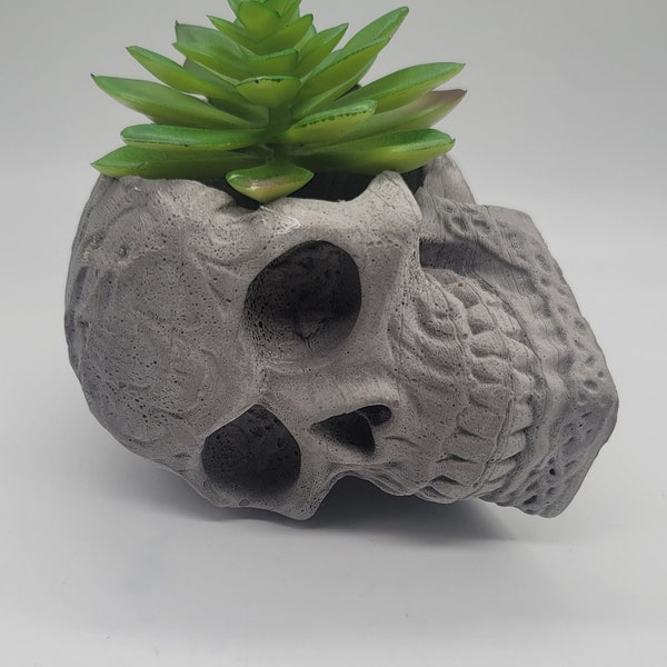 Cement Skull Planter - Etsy