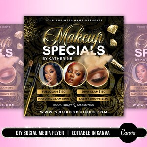 DIY Makeup Specials Flyer, Makeup Price List, Makeup Artist Prices ...