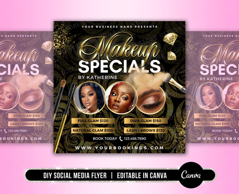 DIY Makeup Specials Flyer Makeup Price List Makeup Artist - Etsy