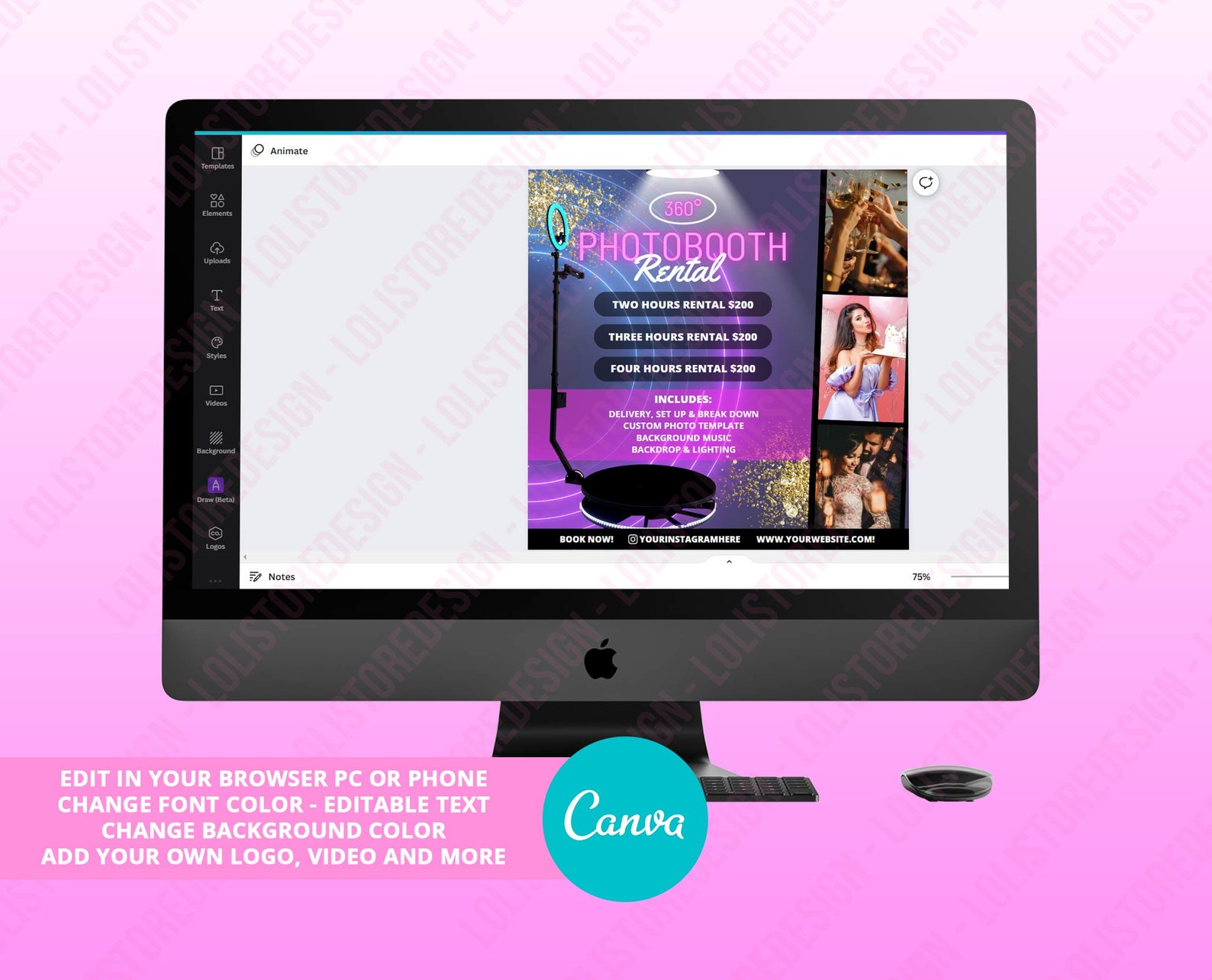 DIY 360 Photo Booth Rental Flyer Event Flyer Party Flyer - Etsy