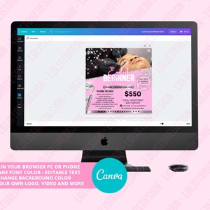 DIY Lash Training Motion Flyer, Eyelash Beginner Class Animated Flyer ...