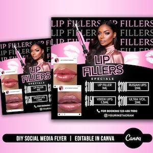 DIY Lip Filler Specials Flyer, Hyaluronic Pen Course, Hyaluronic Pen ...