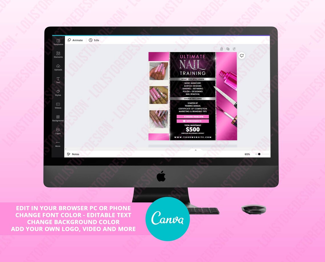 DIY Nail Training Flyer Nails Course Flyer Nail Technician - Etsy