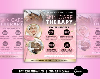 Facial Treatments Flyer, Facial Specials Flyer Template, Facial Spa ...