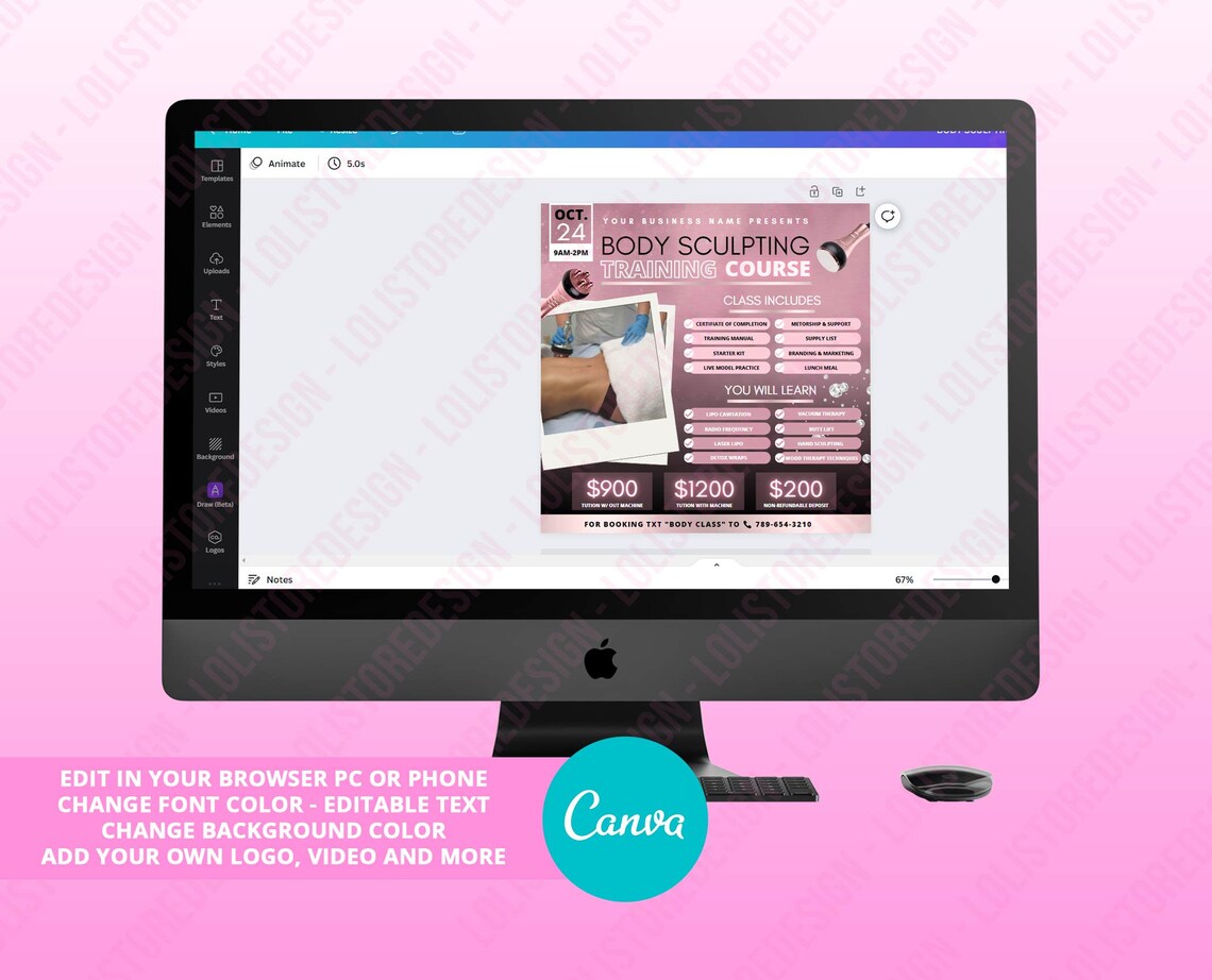 DIY Body Sculpting Training Flyer Body Contouring Course - Etsy