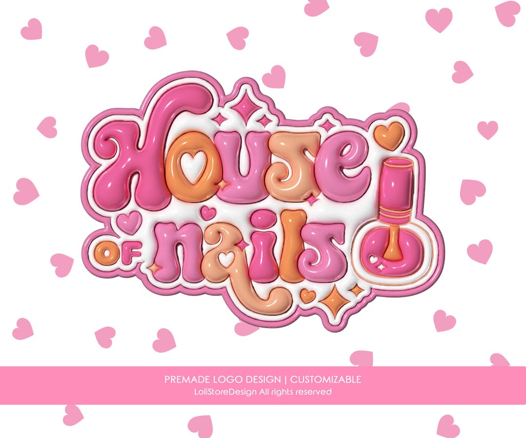 Custom Quality Puffy Logo, Beauty Logo, Glossy Logo, Nail Technician ...