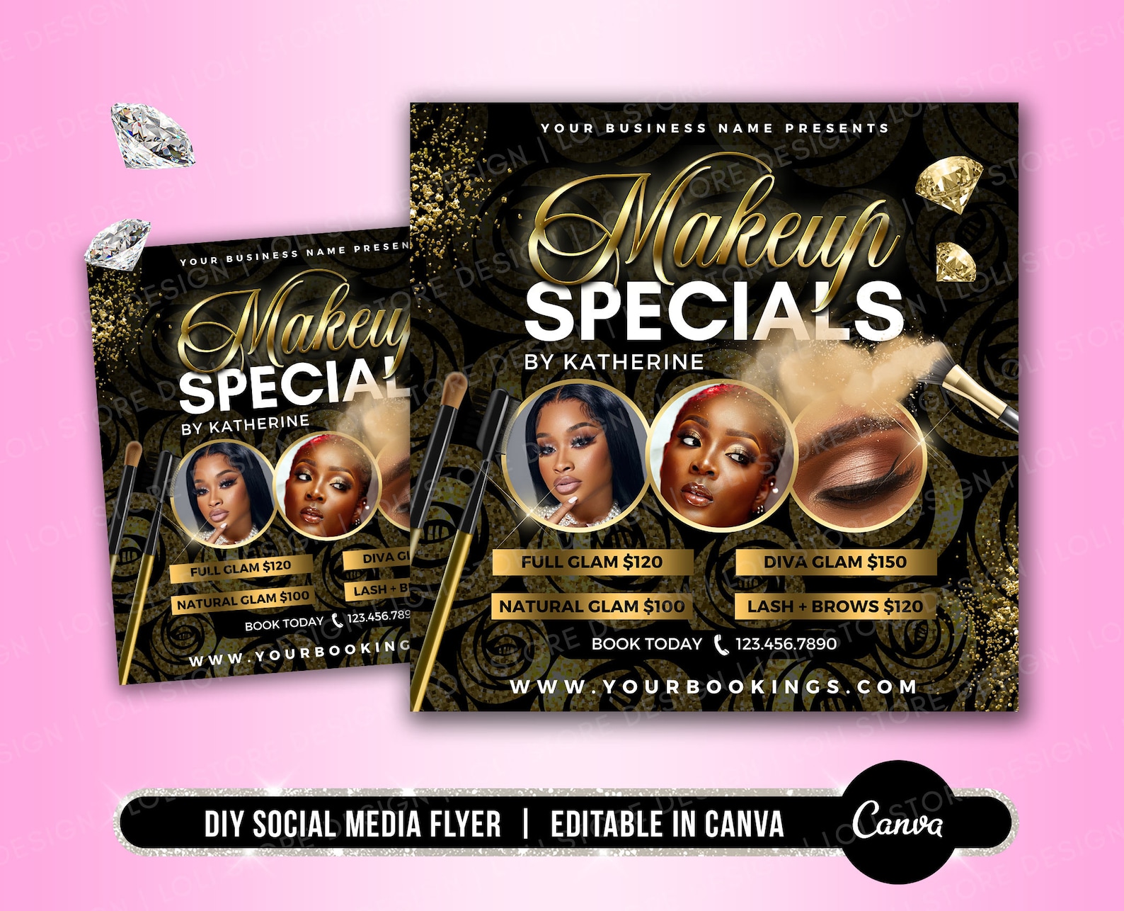 DIY Makeup Specials Flyer Makeup Price List Makeup Artist - Etsy