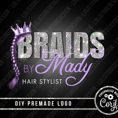 DIY Hair Logo Braider Logo Braids Logo Hair Salon Business - Etsy