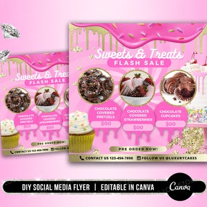 DIY Sweets and Treats Sale Flyer, Baking Dessert Flyer, Baking Sale ...